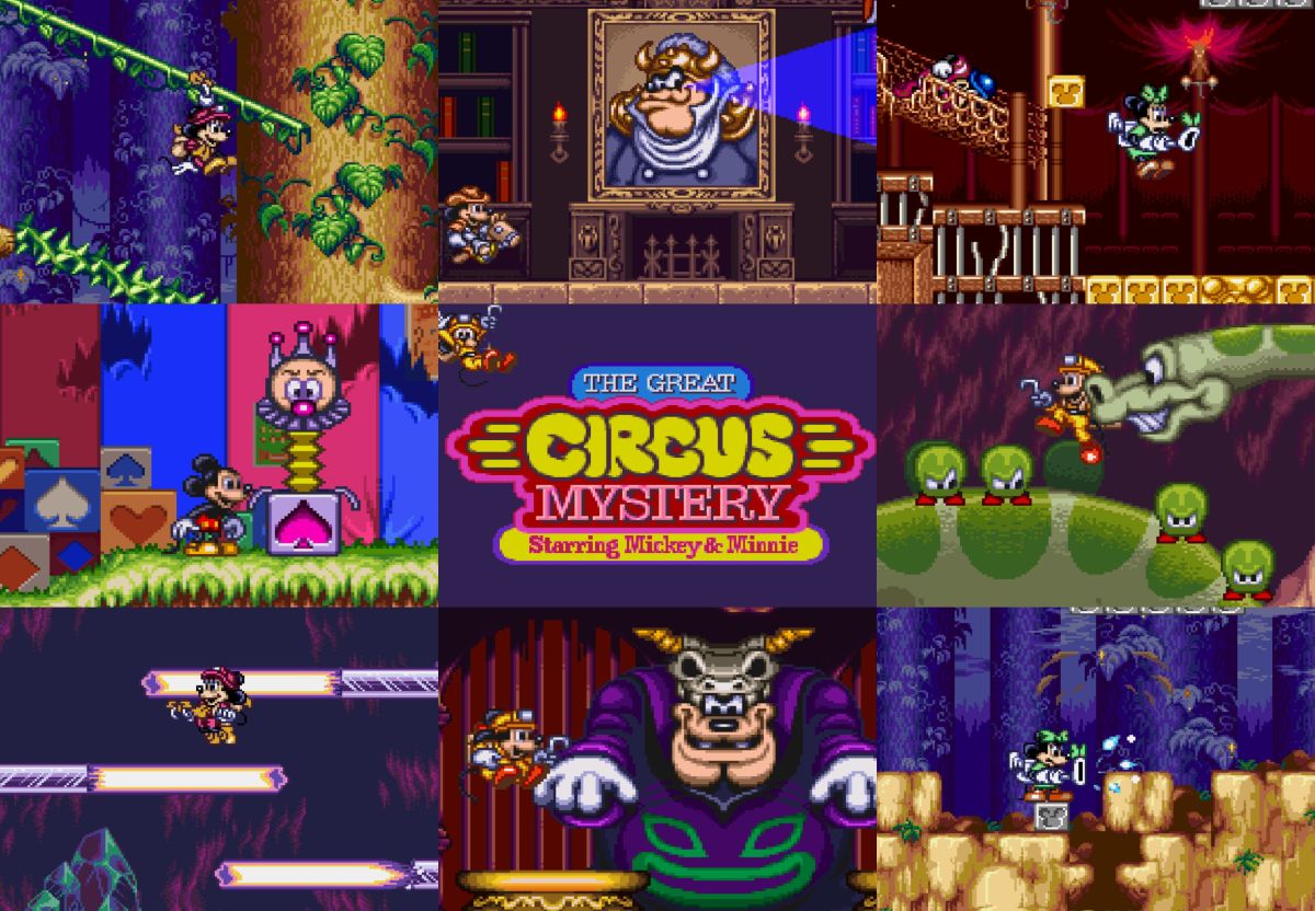 The Great Circus Mystery Starring Mickey & Minnie (SNES and Genesis ...